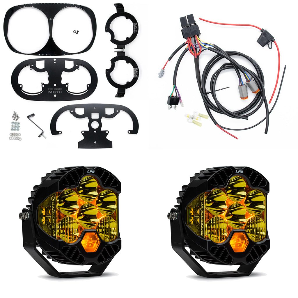 A10 Moto 98-13 Road Glide Baja Designs LP6 Lighting Combo Kit